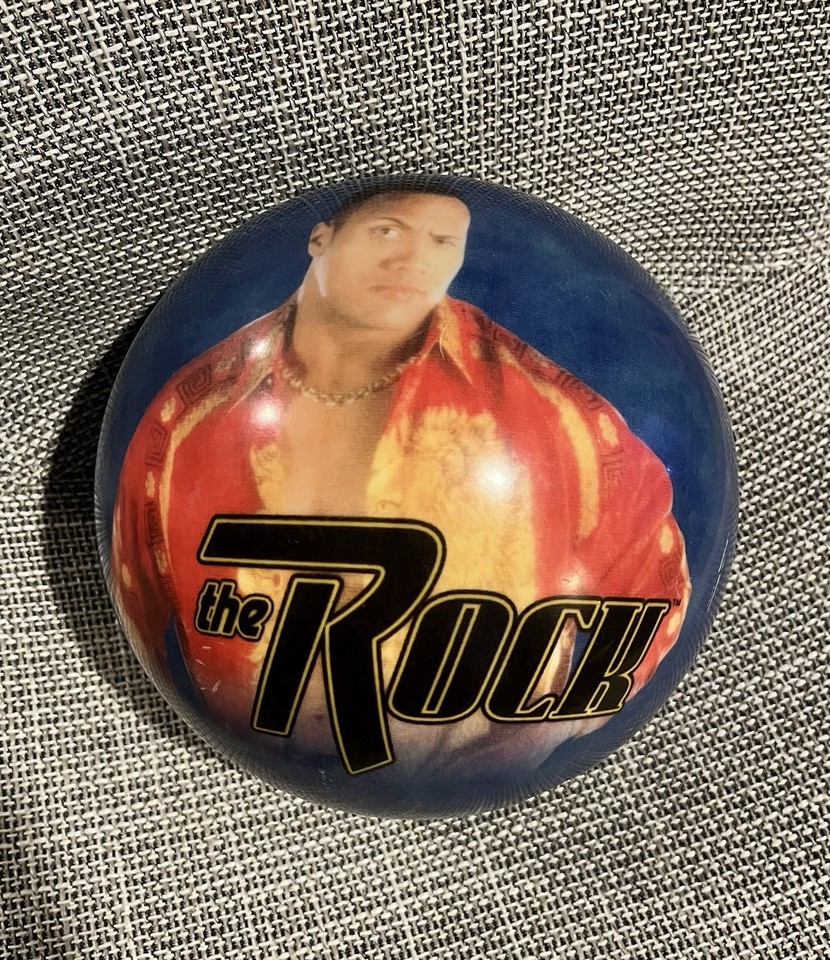🔥VTG WWF The Rock Bowling Ball 2001 Viz-A-Ball Brunswick DRILLED-FINAL ...