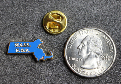 Massachusetts MASS MA F.O.P. State Outline Pin | eBay