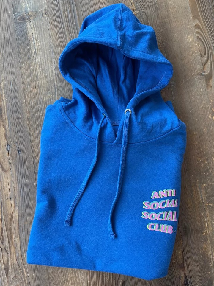 NEW Anti Social Social Club ASSC Stir Crazy Hoodie Blue Size Large SOLD ...