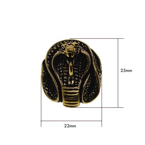 Brass cobra snake Screw Buckle Back Concho Embellishment Belt Saddle ...