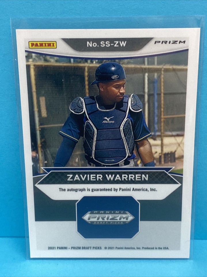 2021 Panini Prizm Draft Picks Signing Sessions SS-ZW Zavier Warren ...