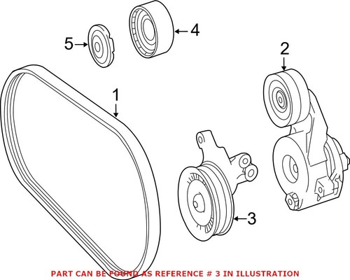 Genuine OEM Accessory Drive Belt Idler Pulley for Mercedes 6422000200 ...