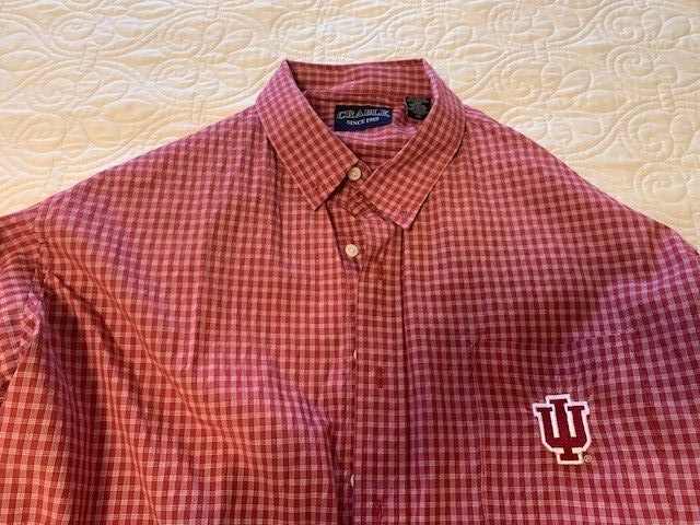 Vintage Men's XXL Crable Dress Shirt IU Indiana University L/S | eBay