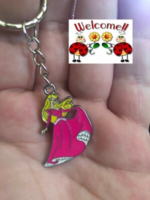 DISNEY PRINCESS AURORA ENAMEL KEYRING 18w | eBay Australia