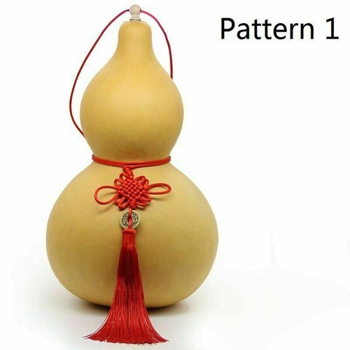 1X Natural Gourd Wine Water Bottle Feng Shui Calabash Pendant Ornament ...
