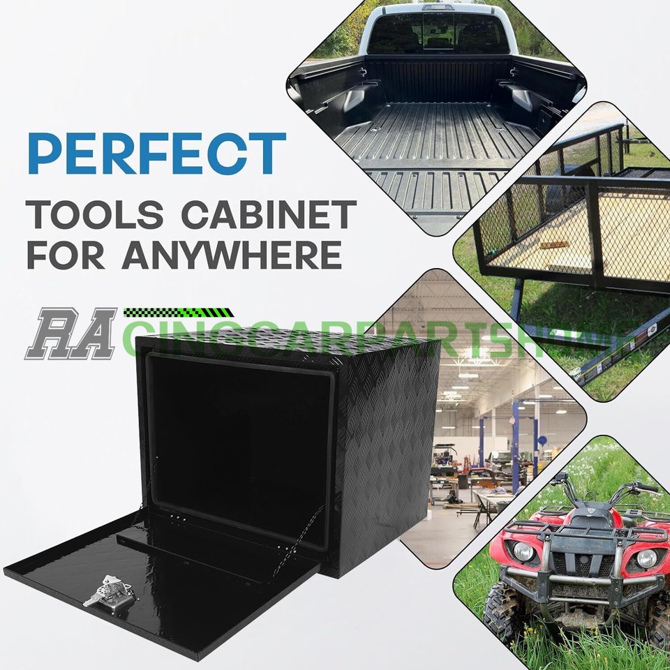 30"Aluminum Stripes Plated Tool Box Underbody Truck Pick Up Truck Bed ...