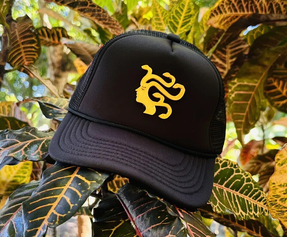 Black Gold Medusa Hat, Greek Mythology Goddess Hat, Medusa Art , Versac ...