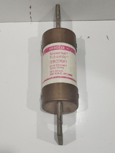 Gould Shawmut TR300R Tri-onic 300A Fuse 250VAC Duel Element Time Delay ...