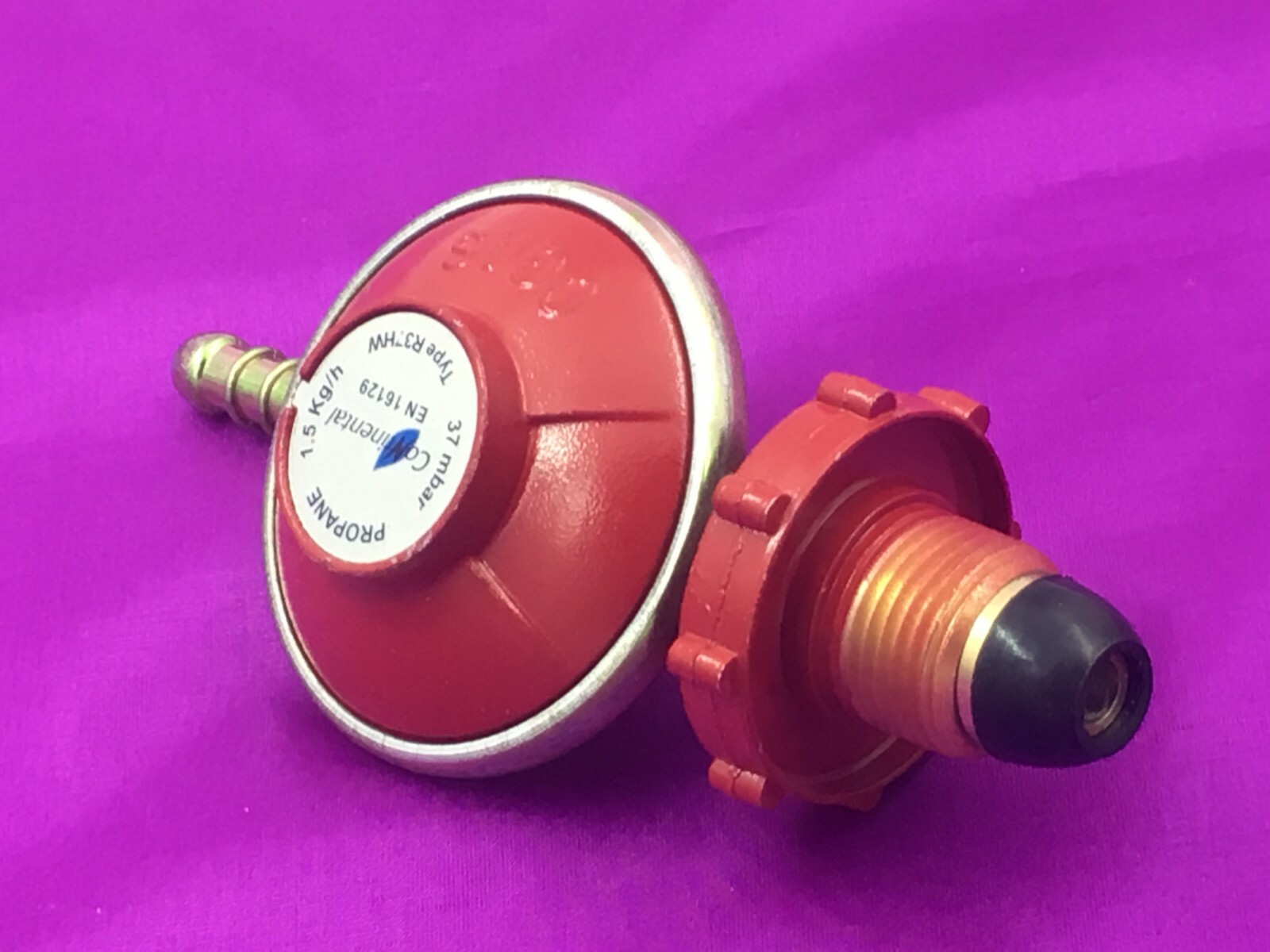 1 CLIP & Propane Gas 37mbar HAND WHEEL Red Regulator Calor / Flogas NO ...