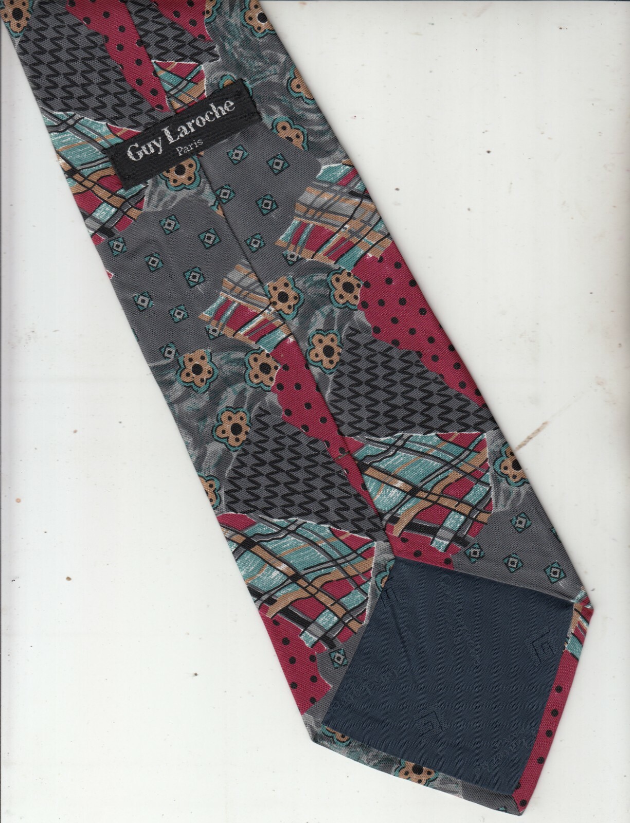 Guy Laroche Authentic 100 Silk Tie Made In Italy Gl46 Vintage Mens