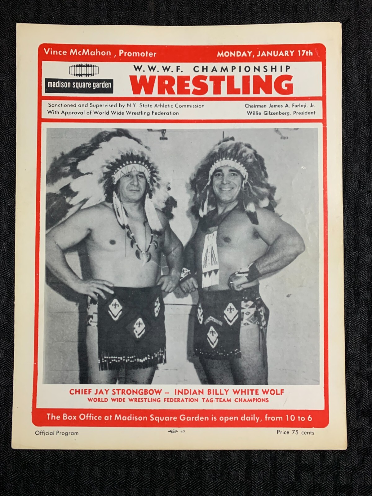 Vintage Jan 17 WWF CHAMPIONSHIP WRESTLING 4pg Program VG 4.0 Strongbow ...
