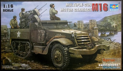 TRP00911 1:16 Trumpeter M16 Halftrack with Quad .50cal MGs | eBay