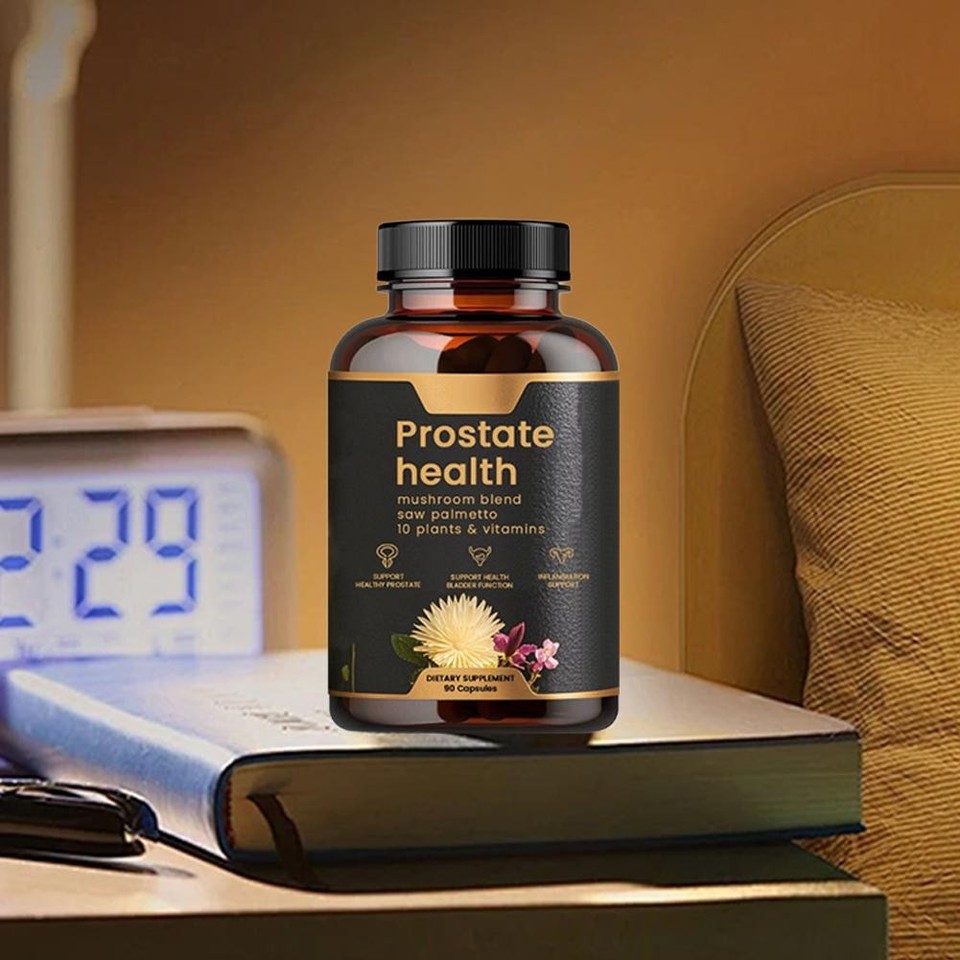 90pcs Natual Prostate Health Capsules with Mushroom Blend & Sawpalme ...