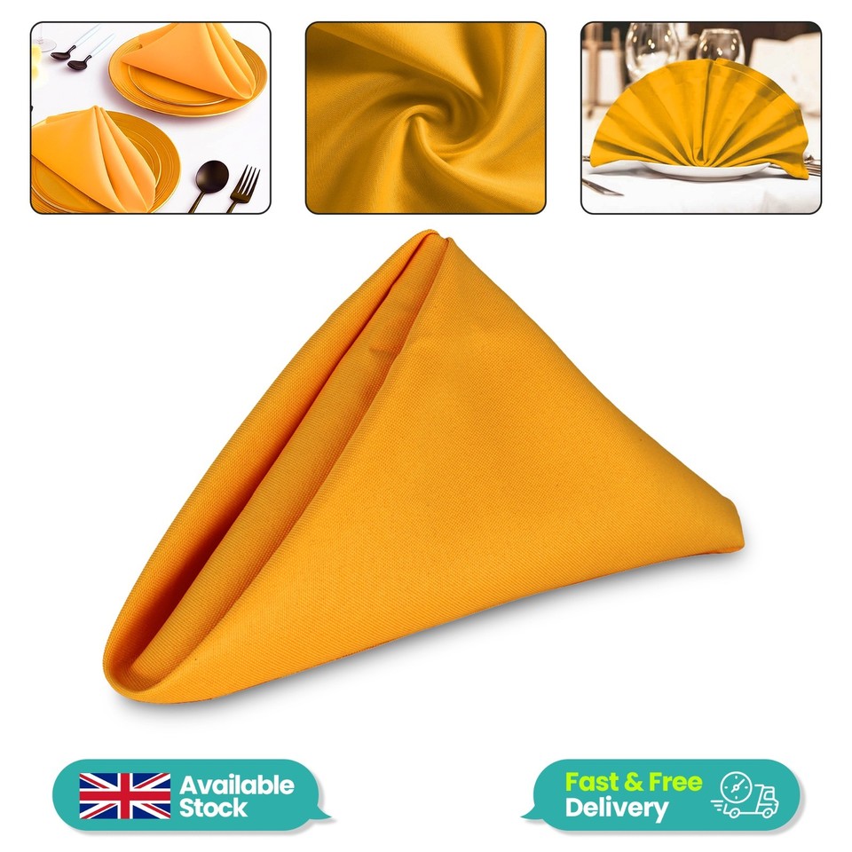 Napkins Dinner Cloth Poly Cotton Fabric Table Serviettes Hotel Wedding ...