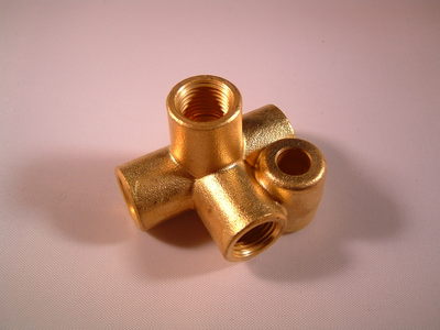 IMPERIAL BRAKE PIPE 4 WAY UNION FITTING 3/8th x 24tpi UNF KITCAR HOTROD ...