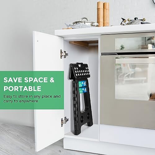 17.5 Inch Folding Step Stool 400lbs Capacity Sturdy Plastic 17.5inch ...