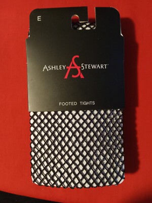Ashley Stewart Plus Size Fishnet Footed Tights New in Package Size E | eBay