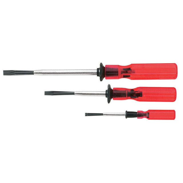 Klein Tools SK234 Slotted Screw Holding Screwdriver Set - Set of 3 for ...