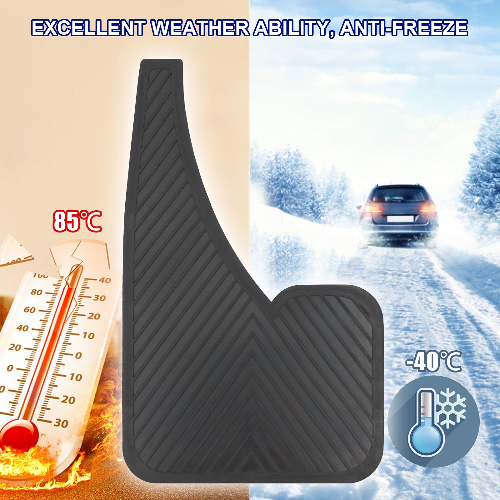 4pc 5mm NR+SBR Rubber Mud Flaps For Ford Transit Custom Sports Mudguard ...