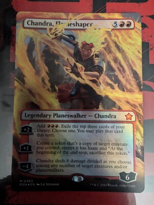 MTG Foundations Chandra, Flameshaper Mythic 360 Borderless Foil | eBay