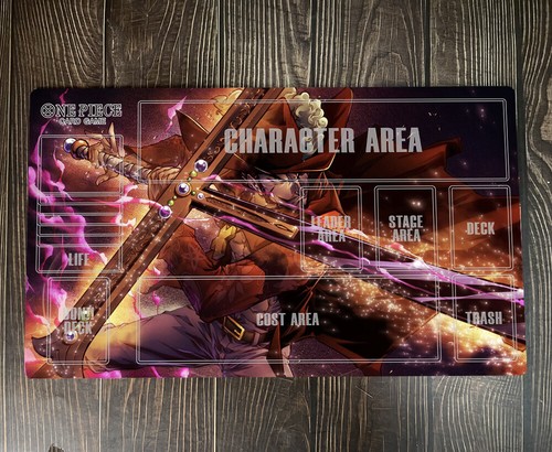 O-P Dracule Mihawk OPCG TCG CCG Mat Trading Card Game Pad Duel Playmat Free Bag | eBay