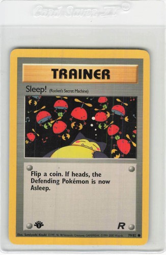 Pokemon Team Rocket 1st Edition Sleep! Trainer 79/82 NM | eBay