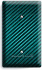 TURQUOISE CARBON FIBER LOOK LIGHT SWITCH OUTLET COVER WALL PLATES ...