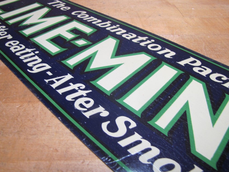 LIME-MINTS Original Old Candy Advertising Sign After eating - After ...