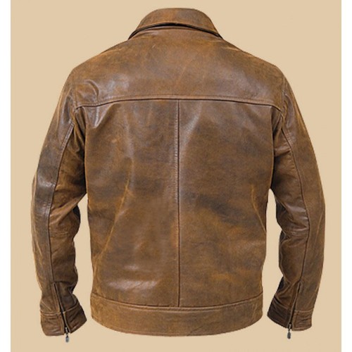 Real Leather Distressed Vintage Classic Copper Rub Buff Brown Leather ...