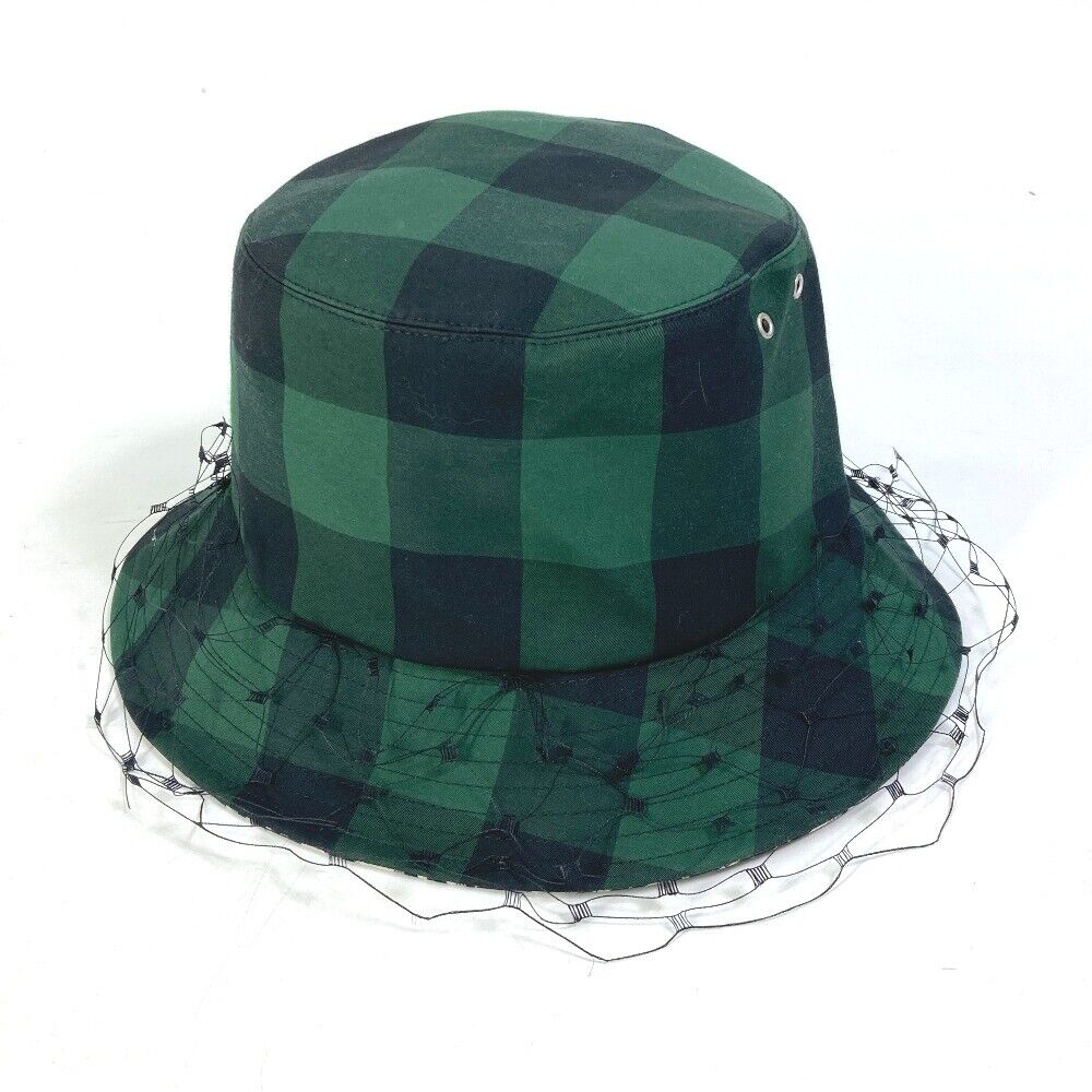 Dior 95TDD923G142 Oblique Veiled bob hat checked tulle Dior 95TDD923G142 Oblique Veiled bob hat checked tulle