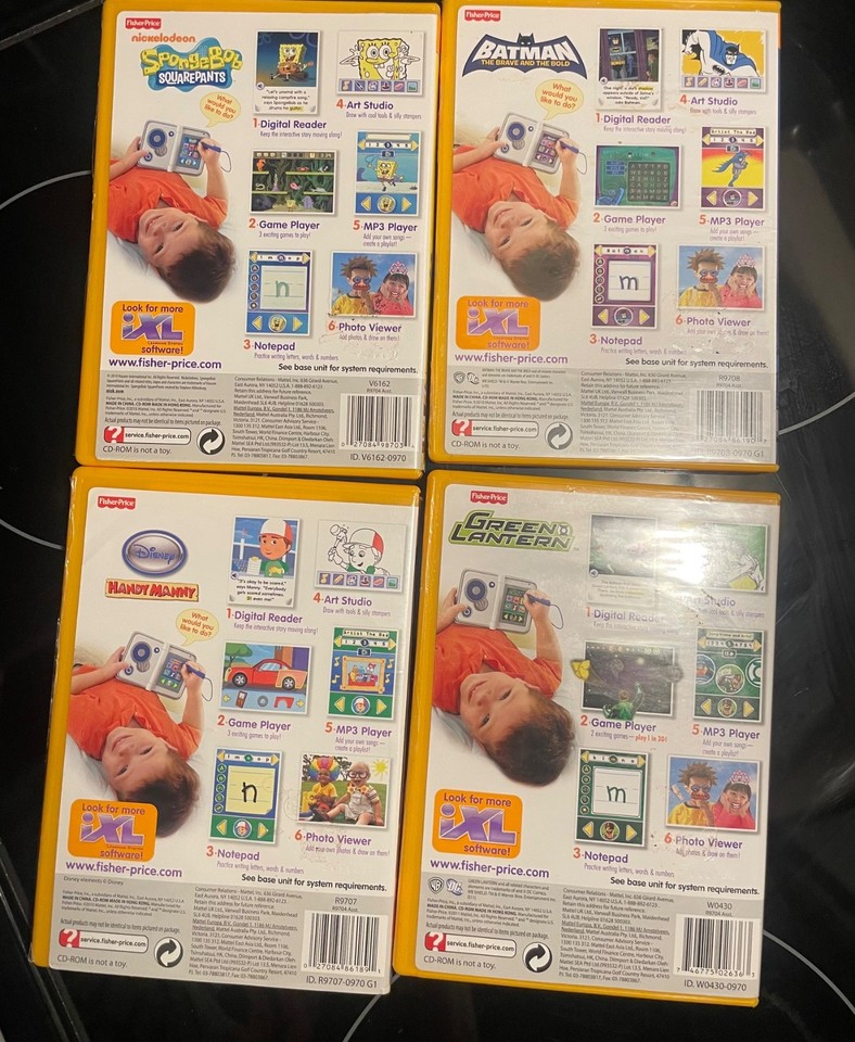 Fisher Price iXL Learning game System lot of 4 sponge bob | eBay