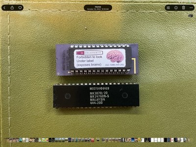 Mostek MK38P70/02H DEV CPU Microcontroller, Piggyback 2716 EPROM W/GC ...