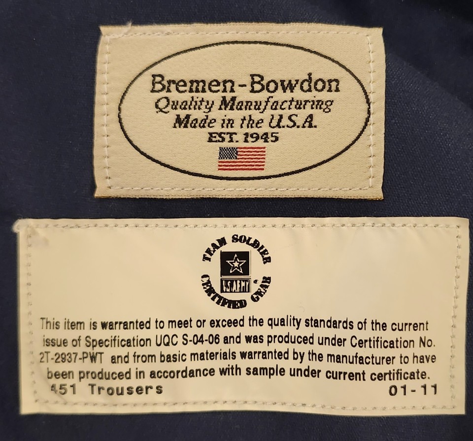USED - US Army Men's ASU Dress Blues Trousers/Pants NCO/Officer - with ...