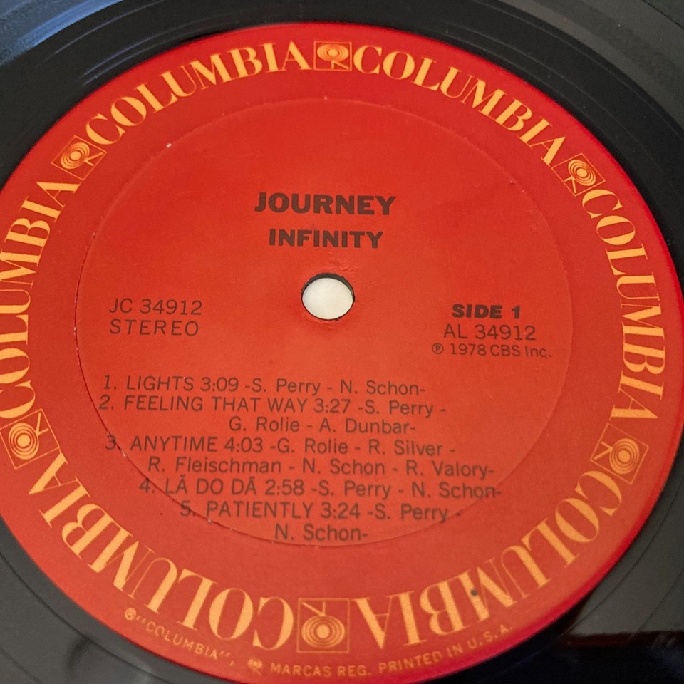 JOURNEY INFINITY FIRST PRESS VINYL LP RECORD ALBUM PLAY TESTED LYRIC ...