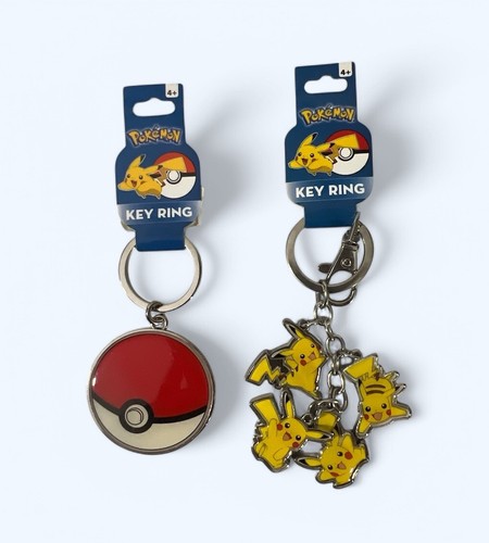 POKÉMON KEYCHAINS NWT Lot of Two Pikachu And Poke Ball METAL | eBay