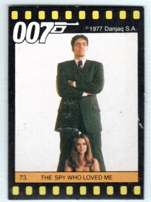 JAMES BOND 1984 MONTY GUM (NETHERLANDS) SERIES 1 BASE #73 THE SPY WHO ...