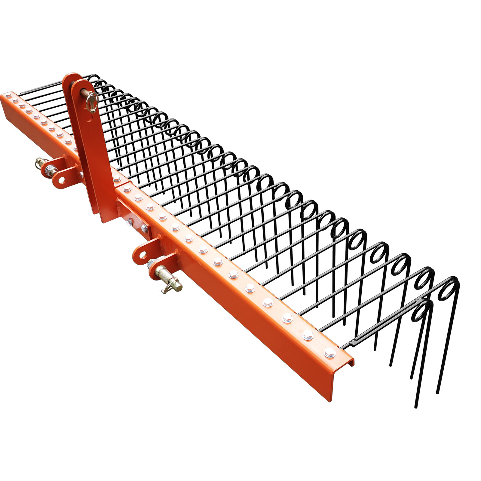 3 Point 72" Steel Pine Straw Landscaping Rake Attaches for Cat-0 & Cat ...