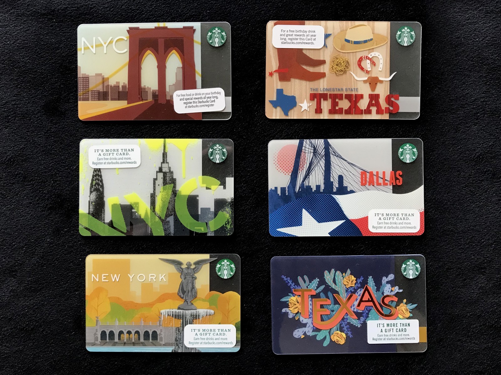 Starbucks Texas and New York gift cards | eBay