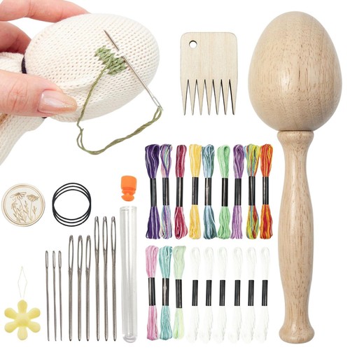NEW Darning Egg Kit Easy Grip Mending Kit With Curved Handle Darning ...