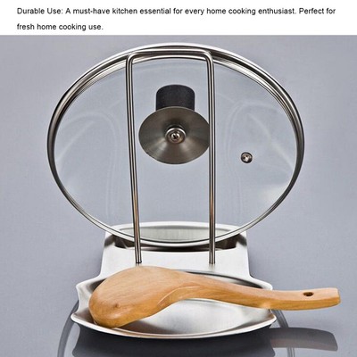 2Pcs Pot Lid Shelf Kitchen Organizer Pan Cover Rack Spoon Stand Dish ...