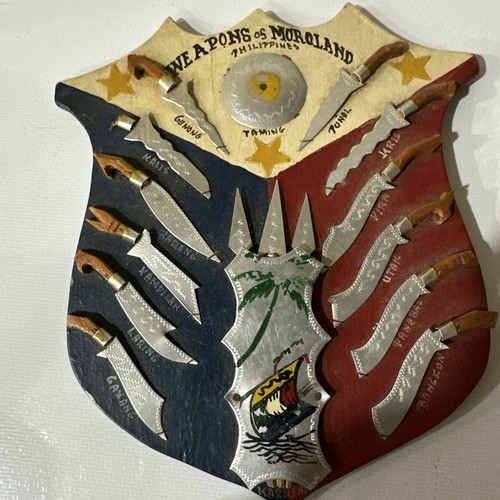 Philippines Weapons of Moroland Mindanao Wood Shield Wall Plaque | eBay