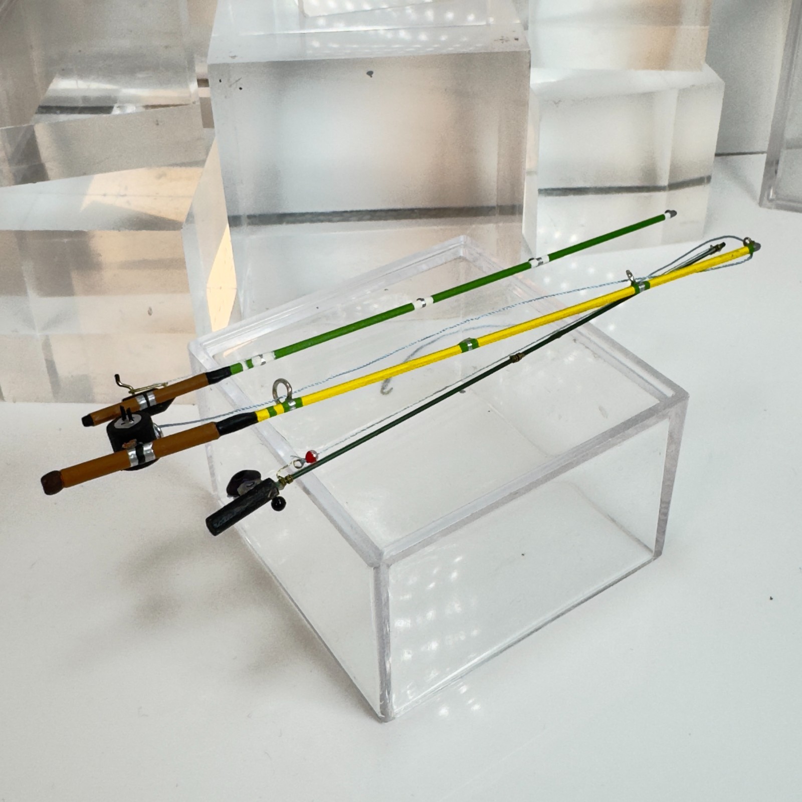 3Pc Artisan Dollhouse Miniature Fishing Pole Lot 1:12 Scale EW10 | eBay