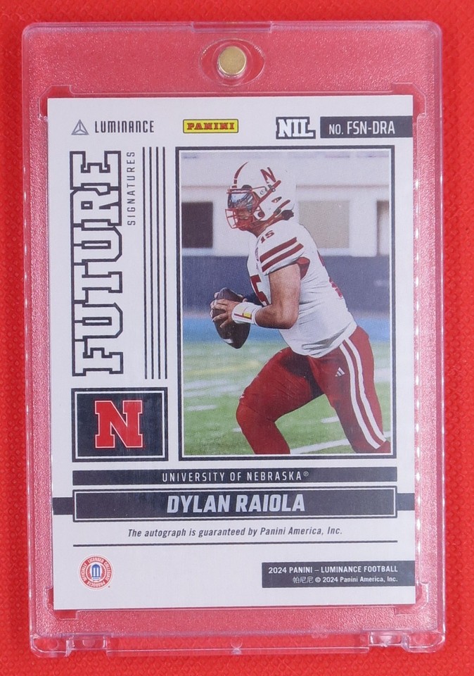 2024 Panini Luminance Dylan Raiola, RC, Auto, NIL Red Future Signatures ...