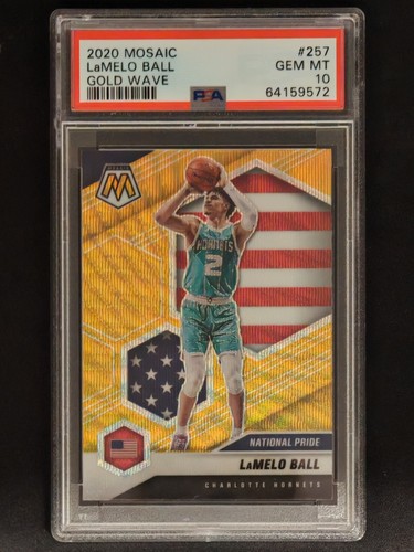 2020-21 Panini Mosaic National Pride GOLD WAVE LaMelo Ball RC Rookie ...