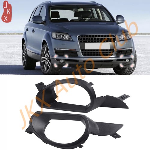 Pair Front Bumper Fog Light Lamp Grille Frame Trim s Fit For Audi Q7 ...