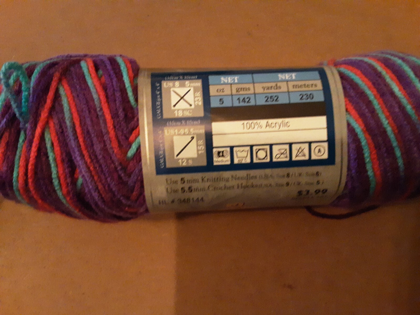 I Love This Yarn – ‘Grape Twist Ombre’ Purple 1 Skein, 5 oz, 100% ...