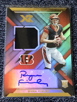 2019 Panini XR Rookie Swatch Auto /149 Ryan Finley #RSA-16 Rookie Auto ...