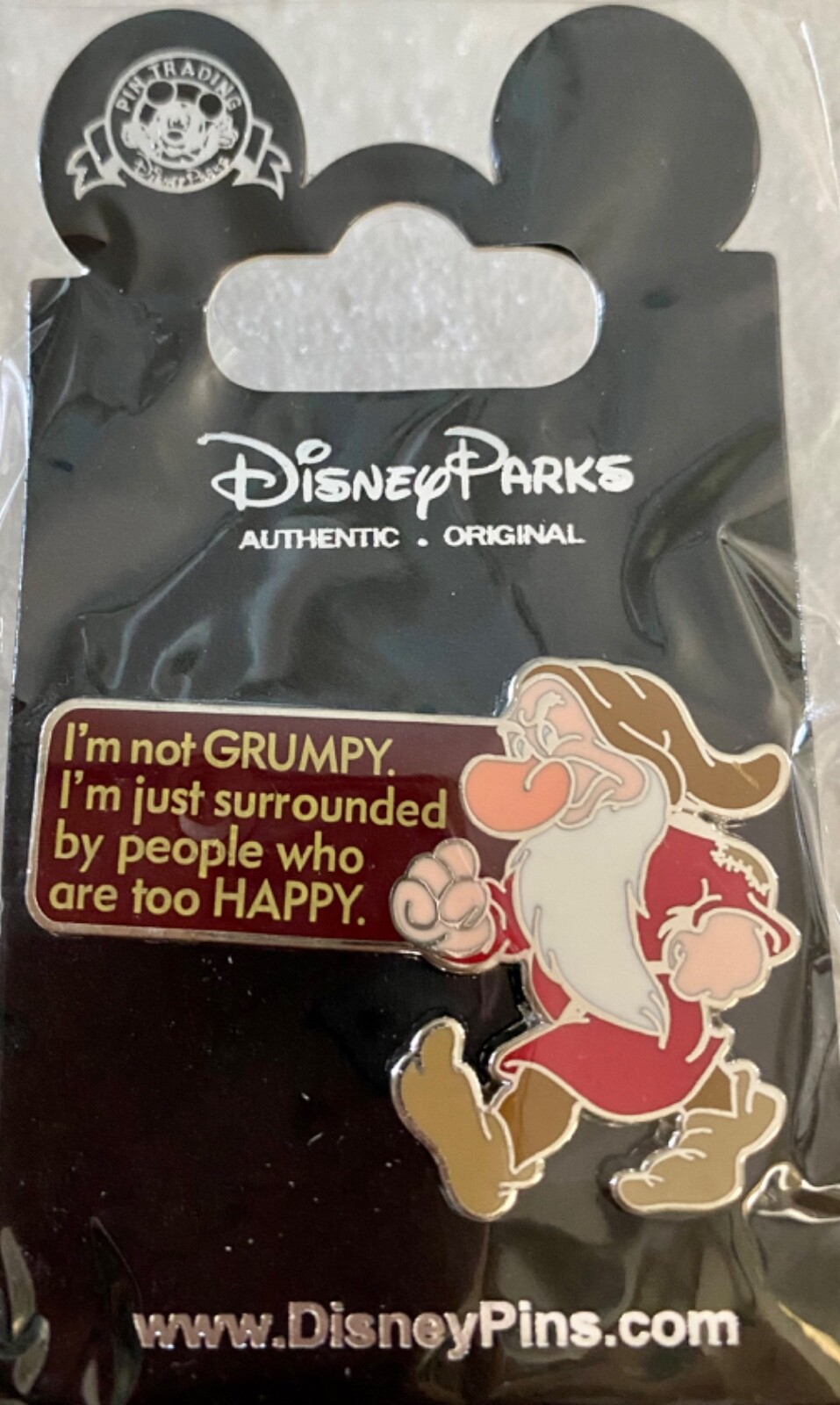 Disney Pin I’m Not Grumpy | eBay