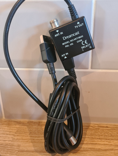 Genuine Official Original SEGA Dreamcast RF AV Lead TV Ariel Cable HKT ...