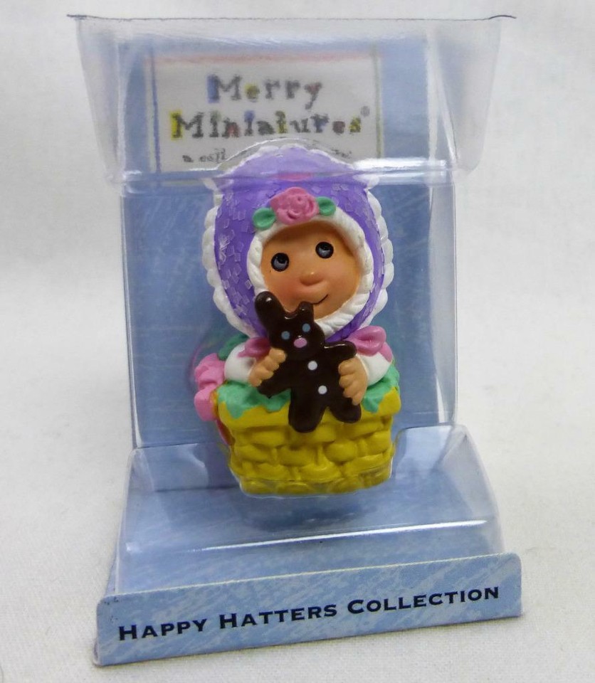 Hallmark Merry Miniatures Bonnie Bonnet Easter Basket 4th Happy Hatters ...